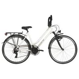 Trekkingrad Dacapo "Metropolis Trekkingrad Damen Alu-Rahmen 28'' wei&szlig; RH 48 cm" Gr. 48, wei&szlig; (wei&szlig;, schwarz), Fahrr&auml;der, 48cm, 28 Zoll (71,12cm) hinten: 28 Zoll (71,12cm), Multipositionslenker