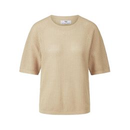 Peter Hahn - Rundhals-Pullover, beige, Gr. 44 / L - Baumwolle