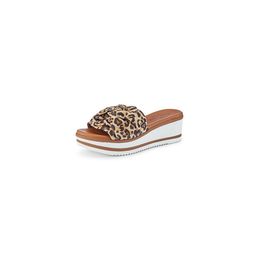 Peter Hahn - Plateau-Pantolette, beige, Gr. 41 - Leder
