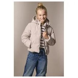 Steppjacke KIDS Only "KOGDOLLY SHORT PUFFER JACKET OTW", M&auml;dchen, Gr. 146, grau (pumice stone), Web, Obermaterial: 60% Polyester, 40% Nylon, unifarben, normal h&uuml;ftlang, Jacken Steppjacke, mit abnehmbarer Kapuze