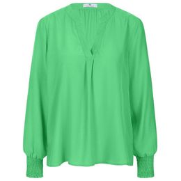 Peter Hahn - Bluse mit V-&Ouml;ffnung am Rundhals-Ausschnitt, gr&uuml;n, Gr. 36 / S