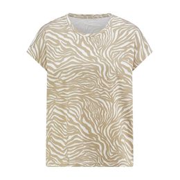 Peter Hahn - T-Shirt mit Rundhals-Ausschnitt, beige, Gr. 48 / XL - Baumwolle