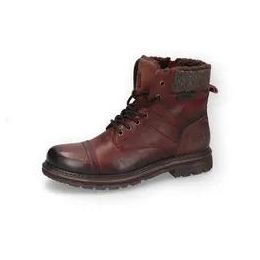Winterboots Dockers BY GERLI, Herren, Gr. 44, braun (cognac), Nappaleder, Schuhe Winterboots, Stiefel, Boots mit Warmfutter