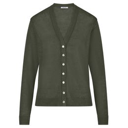 Peter Hahn - Strickjacke, gr&uuml;n, Gr. 48 / XL - Leinen