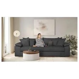 Big-Sofa Home Affaire "Soft&Cosy XL, B: 246 cm - OTTO. Verl&auml;ssliche Qualit&auml;t.", schwarz, B:246cm T:123cm, 100% Polyester, Sofas, Big-Sofa, Mega-Sofa, Cord oder Chenille-Struktur, mit Federkern & 4 Zierkissen, Topseller