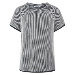 Peter Hahn - Rundhals-Pullover, blau, Gr. 44 / L - Baumwolle