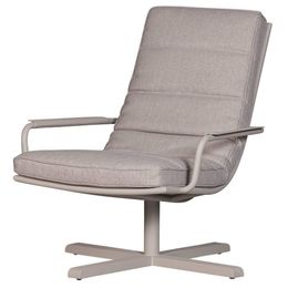 Pharao24.de Balkonstuhl Outdoor Sessel in Beige mit gepolsterter R&uuml;ckenlehne