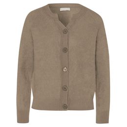 Peter Hahn - Strickjacke aus 100% Kaschmir, gr&uuml;n, Gr. 44 / L - Kaschmir