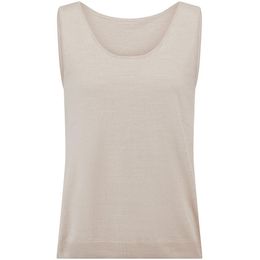 Peter Hahn - Stricktop, beige, Gr. 44 / L - Leinen
