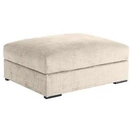Polsterhocker Home Affaire "Finca XL, B: 101 cm", beige, B:101cm H:52cm T:97cm, 100% Polyester, Hocker, Polsterhocker, Mega-Hocker, in Cord oder Chenille-Struktur w&auml;hlbar