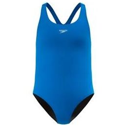 Badeanzug Speedo "Badeanzug Stanny Speedo f&uuml;r M&auml;dchen", M&auml;dchen, Gr. 140 (134), N-Gr, blau, Obermaterial: 100% Polyester. Futter: 100% Polyester, Badeanz&uuml;ge Badeanzug, f&uuml;r Kinder und Jugendliche, Medalist-Schnitt, elastisches Material