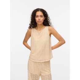 V&eacute;ro Moda Spitzentop VERO MODA "VMMAYA TANK TOP JRS VO", Damen, Gr. L, beige (birch), Jersey, Obermaterial: 95% Polyester, 5% Elasthan, unifarben, regular fit normal, Rundhals, Tops Spitzentop, Materialmix, regular fit