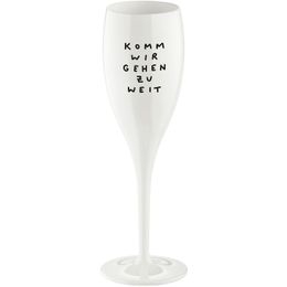 Koziol Cheers No. 1 Komm Wir Gehen Zu Weit Sektglas aus Thermoplastik 100 ml - Gl&auml;ser