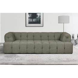 3-Sitzer Home Affaire "APERIRE Design-Sofa, moderne Steppung, Breite 225 cm", oliv, B:225cm H:77cm T:100cm, 100% Polyester, Sofas, 3-Sitzer, mit Wellenunterfederung, gem&uuml;tlich und modern, komfortables Sitzgef&uuml;hl