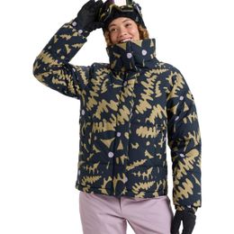 Snowboardjacke Roxy "Snow Winter Rebel 10K", Damen, Gr. XL, fennel seed big flower, Obermaterial: 100% Microfaser;, Jacken Snowboardjacke