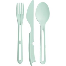 Koziol Klikk To Go zusammensteckbar Besteck Set 3 teilig sweet green - Campingbesteck