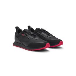 Sneaker Hugo "Sneaker Icelin Runn pumf", Herren, Gr. 44, schwarz, Obermaterial: 100% Polyester PES. Futter: 100% Polyester PES. 75% EVA EVA. 25% Gummi rubber., Schuhe Sneaker