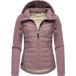Outdoorjacke Ragwear "Outdoorjacke Lucinda", Damen, Gr. XL, rosa (mauve24), Obermaterial: 100% Polyester PES. Obermaterial: 100% Baumwolle CO. Futter: 100% Polyester PES. 100% Polyester PES., Jacken Outdoorjacke