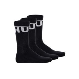 Kurzsocken Hugo "Socken 3P QS ICONIC CC 3er Pack", Herren, Gr. 43-46, schwarz, Obermaterial: 76% Baumwolle CO. 21% Polyamid PA. 3% Elasthan EL., Socken Kurzsocken