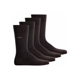 Kurzsocken BOSS "Socken 2P RS Uni CC 10260369 01 4er Pack", Herren, Gr. 39-42, braun (dunkelbraun), Obermaterial: 82% Baumwolle CO. 16% Polyamid PA. 2% Elasthan EL., Socken Kurzsocken