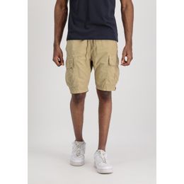 Sweatshorts Alpha Industries "Ripstop Jogger Short", Damen, Gr. XXL, Normalgr&ouml;&szlig;en, beige (sand), Obermaterial: 100% Baumwolle, Hosen Sweatshorts