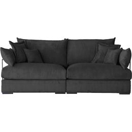 Big-Sofa Home Affaire "Casa, Breite 247 cm", anthrazit, B:247cm T:123cm, 100% Polyester, Sofas, Big-Sofa, Mega-Sofa, Cord oder Chenille-Struktur w&auml;hlbar, mit Federkern