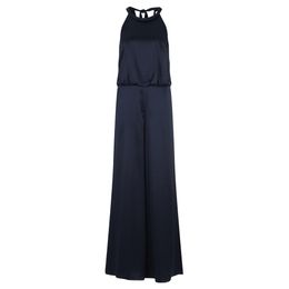Jumpsuit Vera Mont "Jumpsuit mit Taschen", Damen, Gr. 36, EURO, blau (night sky), Obermaterial: 98% Polyester Pol. recyc.. 2% Elasthan EL., Overalls Jumpsuit