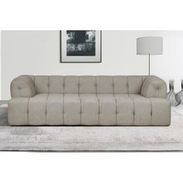 3-Sitzer Home Affaire "APERIRE Design-Sofa, moderne Steppung, Breite 225 cm", taupe, B:225cm H:77cm T:100cm, 100% Polyester, Sofas, 3-Sitzer, mit Wellenunterfederung, gem&uuml;tlich und modern, komfortables Sitzgef&uuml;hl