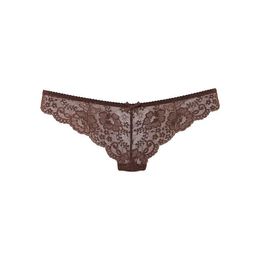 Lascana String chocolate Gr. 40/42 f&uuml;r Damen. Mit Schleife. K&ouml;rpernah