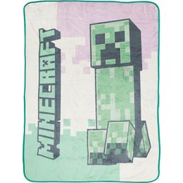 Kinderdecke Minecraft "Minecraft Creeper 130 x 150 cm", gr&uuml;n, B:117cm L:152cm, Polyester, Wohndecken, Kinderdecke, flauschig