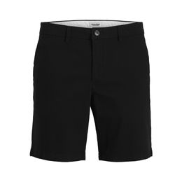 Jack & Jones Chinohose JACK & JONES "JPSTMARCO DYLAN CHINO SHORTS", Damen, Gr. XXL, N-Gr, schwarz, Web, Obermaterial: 98% Baumwolle, 2% Elasthan, unifarben, regular fit knielang, Hosen Chinohose