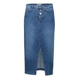 Jeansrock Cartoon "Jeansrock mit Waschung", Damen, Gr. 34, blau (dunkelblau denim), Einsatz: 98% Baumwolle CO. 2% Elasthan EL., R&ouml;cke Jeansrock