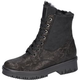 Waldl&auml;ufer Winterstiefelette WALDL&Auml;UFER "H-ALEA", Damen, Gr. 5 (38), schwarz, Nubukleder, Veloursleder, metallic, Schuhe Winterstiefelette, Winterboots, Plateaustiefelette, mit Pr&auml;gung, H-Weite