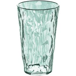 Koziol Club Light S Glas aus Kunststoff stapelbar / bruchsicher 400 ml transparent eucalyptus green - Gl&auml;ser