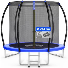 DeubaXXL DE Trampolin &Oslash;244cm Sicherheitsnetz innen T&Uuml;V GS 995203