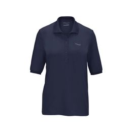 Poloshirt GOLDNER "Kurzgr&ouml;&szlig;e Poloshirt in hochwertiger Qualit&auml;t", Damen, Gr. 21, blau (marine), Obermaterial: 94% Baumwolle CO. 6% Elasthan EL., Rippe, Shirts Poloshirt, Ohne