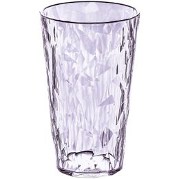 Koziol Club Light S Glas aus Kunststoff stapelbar / bruchsicher 400 ml transparent lavender - Gl&auml;ser