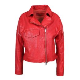 Lederjacke Freaky Nation "Lissi-FN", Damen, Gr. XS(34), rot, Oberstoff: 100% Leder; Futter: 100% Baumwolle, normal, Jacken Lederjacke