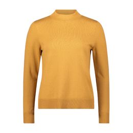Rundhalspullover Betty Barclay "Basic-Strickpullover mit Stehkragen", Damen, Gr. 42, gold, Obermaterial: 55% Viskose CV. 30% Polyester PES. 15% Polyamid PA., Pullover Rundhalspullover