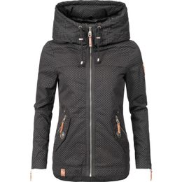 Outdoorjacke Navahoo "&Uuml;bergangsjacke Wekoo", Damen, Gr. 3XL, schwarz (schwarz dots), Obermaterial: 100% Baumwolle CO. Obermaterial: Futter: 100% Polyester PES., Jacken Outdoorjacke