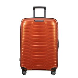 Hartschalen-Trolley Samsonite "PROXIS, verschiedene Gr&ouml;&szlig;en und Farben", Damen, Gr. B/H/T: 48cm x 69cm x 29cm 75 l, orange (flame), Polypropylen, unifarben, festlich, Koffer Hartschalen-Trolley, Trolley Reisegep&auml;ck Hartschalenkoffer Reisekoffer TSA-Zahlenschloss