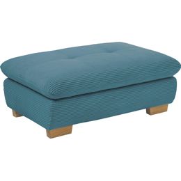 Hockerbank "1200", blau, B:106cm H:43cm T:74cm, Cord GCT (92% Polyester, 8% Nylon), SET ONE BY Musterring, Hocker, Hockerbank, Passend zur Serie SO 1200, 106 x 74 cm