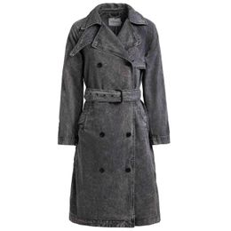 Trenchcoat Khujo "Trenchcoat Enza", Damen, Gr. XS, schwarz, Obermaterial: 100% Baumwolle CO., M&auml;ntel Trenchcoat
