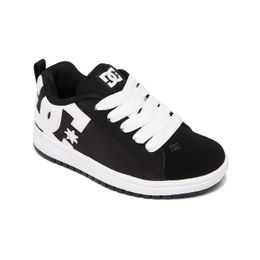 Sneaker DC Shoes "Court Graffik", M&auml;dchen, Gr. 12,5(30), schwarz-wei&szlig; (schwarz, wei&szlig;), Obermaterial:Obermaterial: Leder / Futter: Textil / Au&szlig;ensohle: Gummi;, Schuhe Sneaker, Topseller
