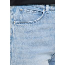 Weite Jeans Mustang "Damen Style Luise Wide", Damen, Gr. 29, L&auml;nge 34, 311 blau, Denim/Jeans, 79% Baumwolle, 11% Modal, 10% Lyocell, unifarben, weit, Jeans Weite Jeans