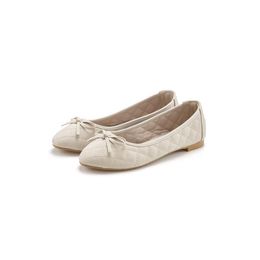 Lascana Ballerina 'Slipper, Schl&uuml;pfschuh, Freizeitschuh, Slip-On-Sneaker,' beige Gr. 40 f&uuml;r Damen. Mit Ziern&auml;hte, Schleife