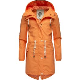 Regenjacke Navahoo "Regenjacke Tropical Storm OO", Damen, Gr. XXL, orange (apricot sorbet), Obermaterial: 70% Polyester PES. 30% Polyurethan PU. Obermaterial: Futter: 100% Polyester PES. 100% Polyester PES., Jacken Regenjacke
