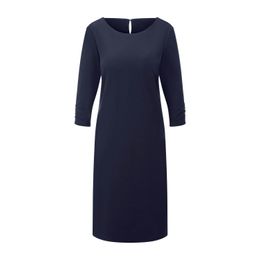 Etuikleid GOLDNER "Jerseykleid mit Krepp-Qualit&auml;t", Damen, Gr. 52, N-Gr, blau (marine), Obermaterial: 95% Polyester PES. 5% Elasthan EL., figurumspielend, Kleider Etuikleid, seitliche Nahttaschen