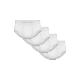 Slip Ammann "Slip Slips Feinripp 4er Pack 4er Pack", Herren, Gr. M, wei&szlig;, Obermaterial: 100% Baumwolle CO., Unterhosen Slip