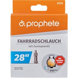 Fahrradschlauch Prophete "f&uuml;r Reifengr&ouml;&szlig;e 28", schwarz, Fahrradschl&auml;uche, 48mm, Dunlopventil (DV), 28 Zoll (71,12cm), Fahrradschlauch
